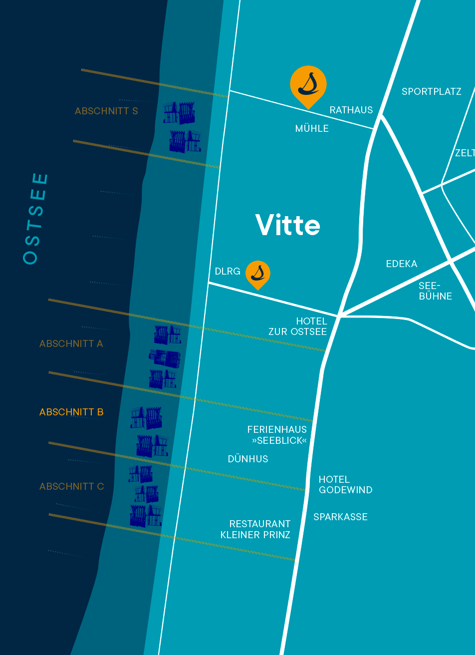 Miete — Strandkorb Abschnitt B
